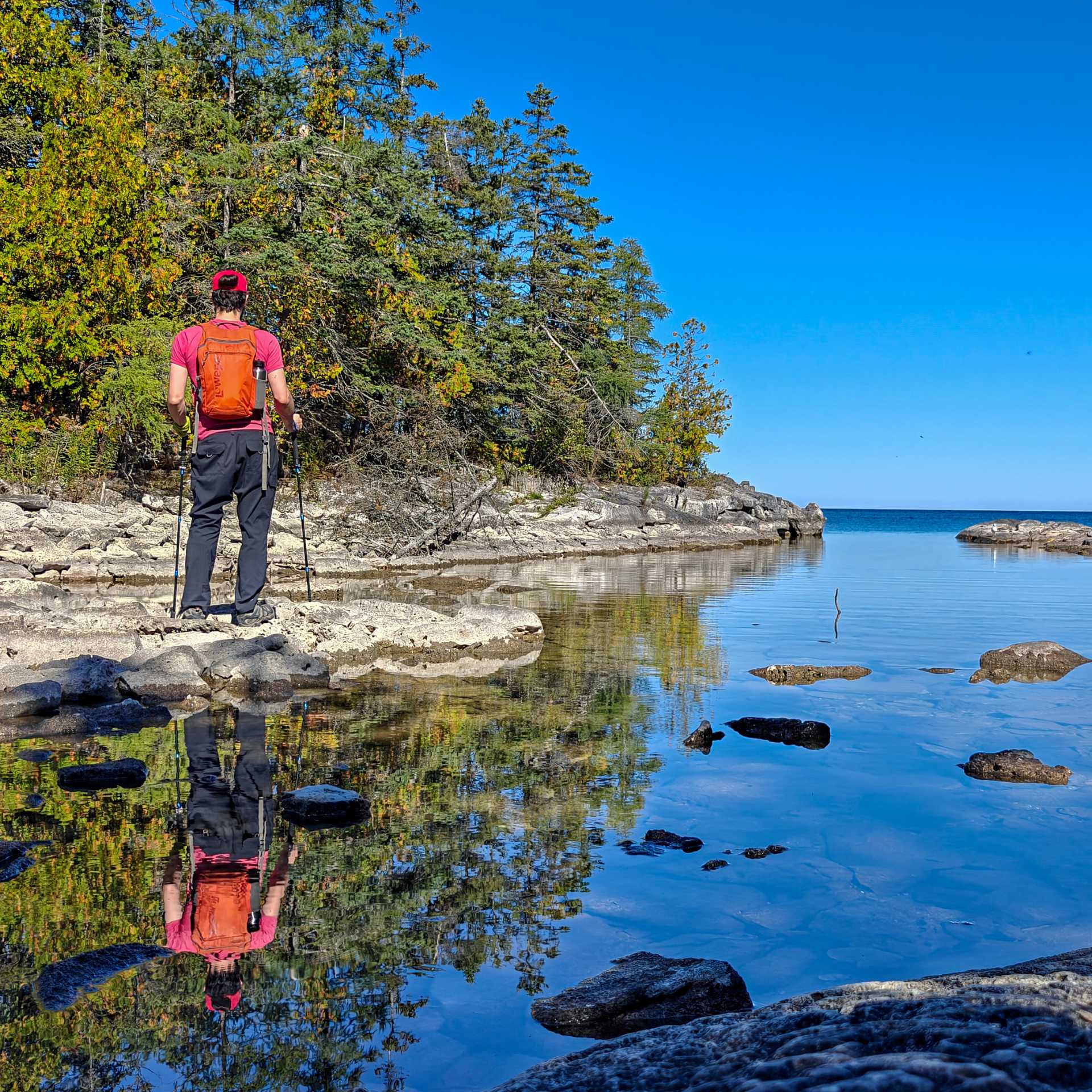 Hiking the Bruce Trail on the Niagara Escarpment Ontario